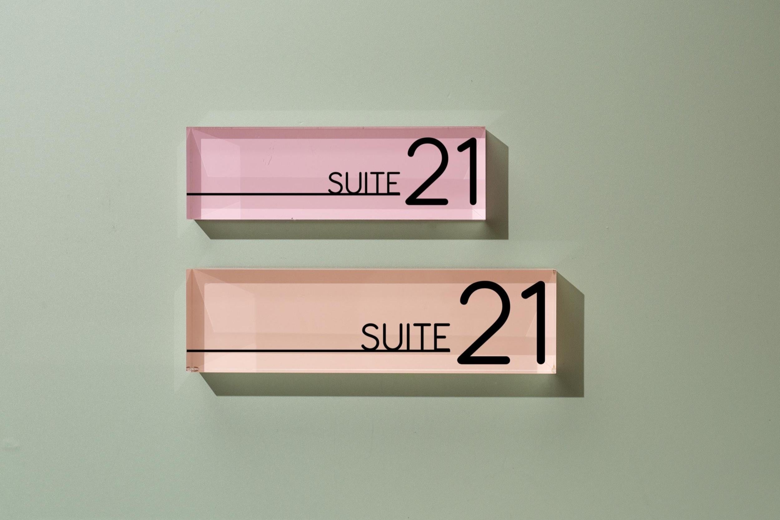 Pastel Acrylic Wall Name Block (D2) - Room Sign Name Work Title CEO Jo ...